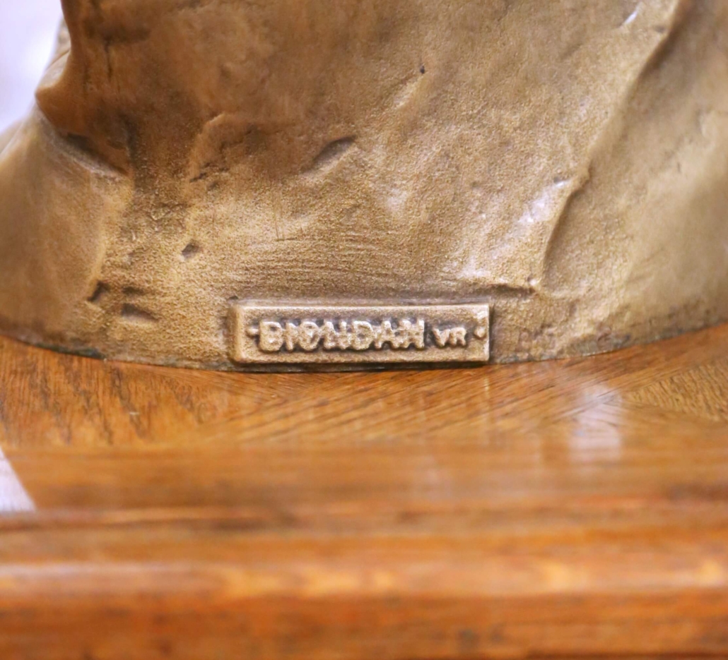 Mid-Century Italian Patinated Bronze Virgin Mary Sculpture by Biondan ...