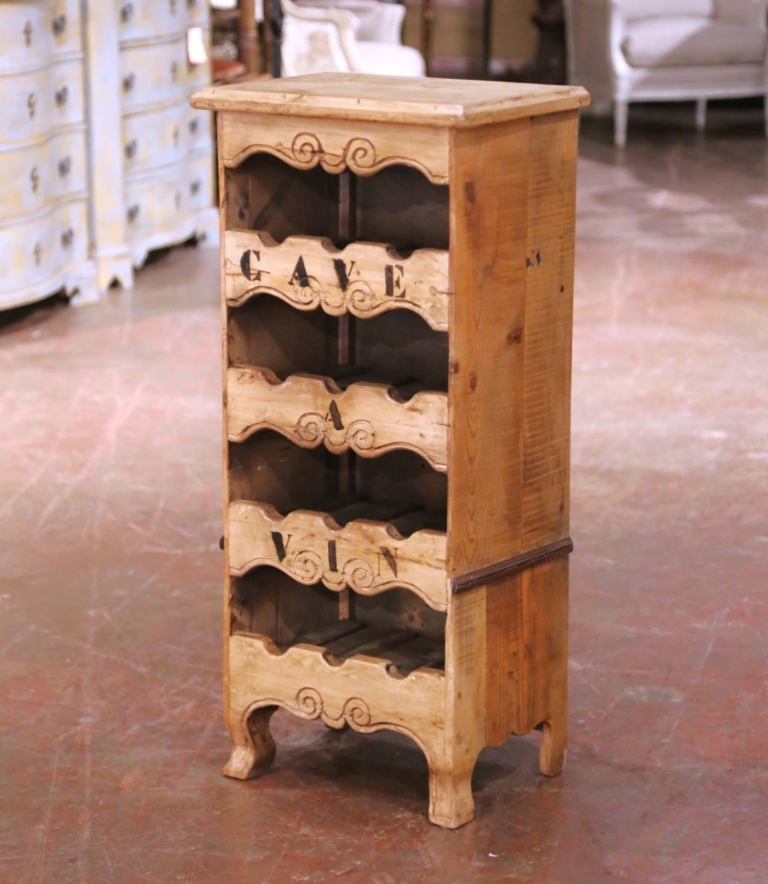 Vintage French Louis XV Style Twelve-Bottle Wine Cabinet "Cave à Vin ...